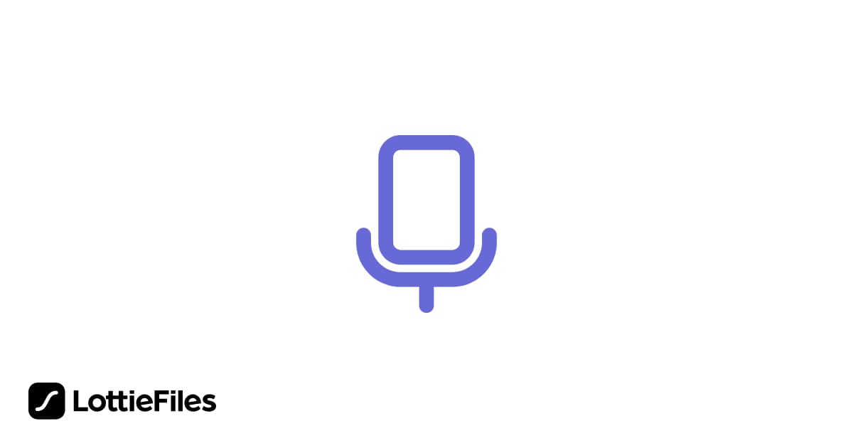 Free Mic Icon Animation by Goutham P Panicker | LottieFiles