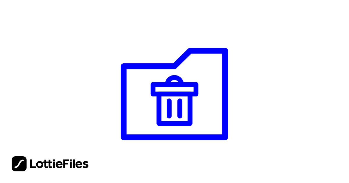 Free Delete a folder Animation by LottieFiles | LottieFiles
