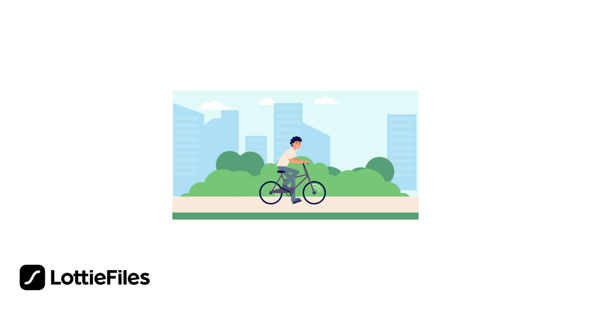 Haider Irshad의 무료 Bicycle Character Animation 애니메이션 | 로티파일