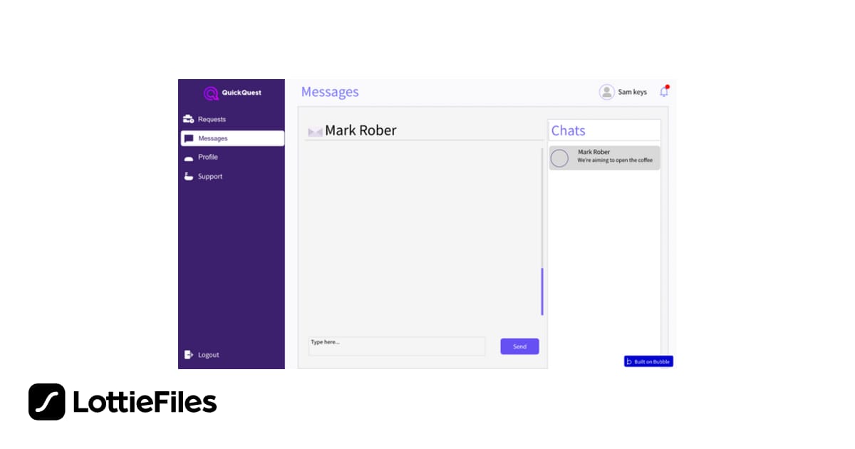 Free Messages Lottie JSON Animtion Animation by RJ Lottie JSON ...
