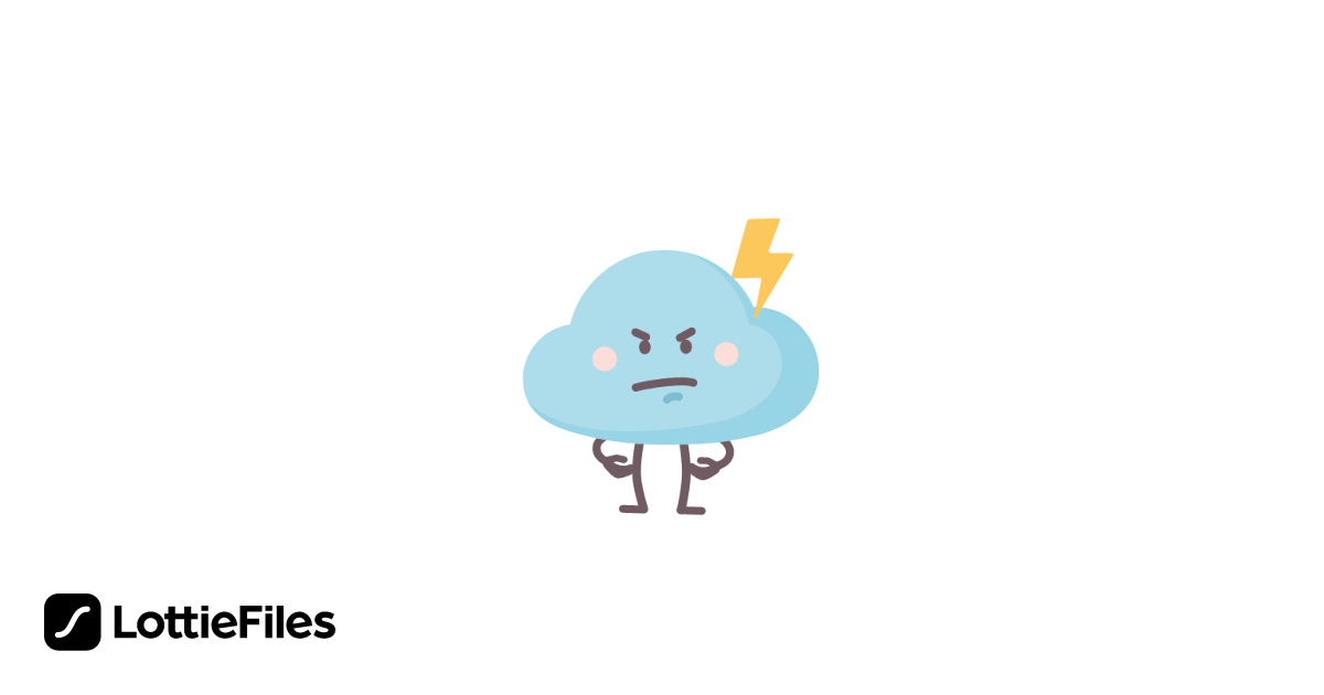 Free Furious Cloud with thunder Animation by Zainab Khalil | LottieFiles
