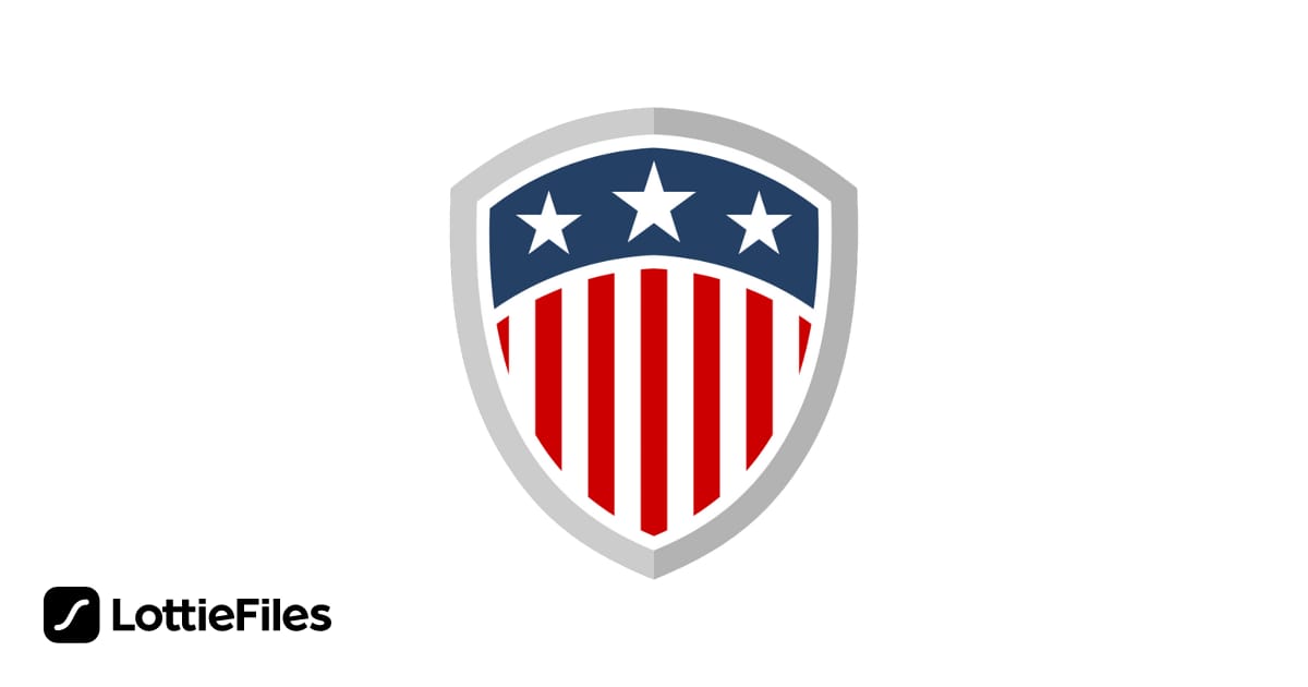 Tinymotion의 무료 Flag shield Lottie JSON animaiton 애니메이션 | 로티파일