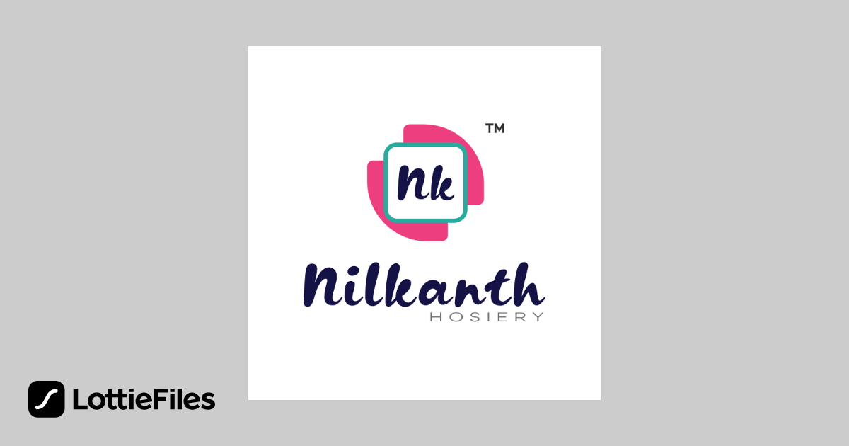 krunal savani による無料の Logo Animation (Nilkanth hosiery) アニメーション ...