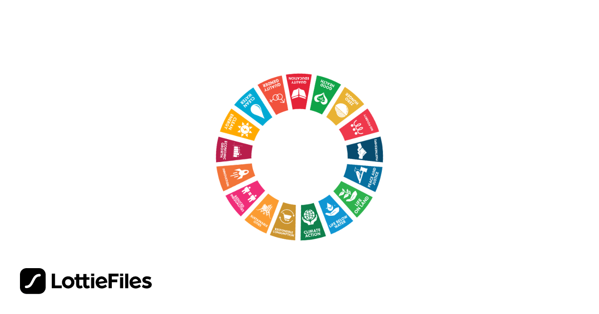 Free SDG with Detail Logo Rotation Animation by Afandi Azmi | LottieFiles
