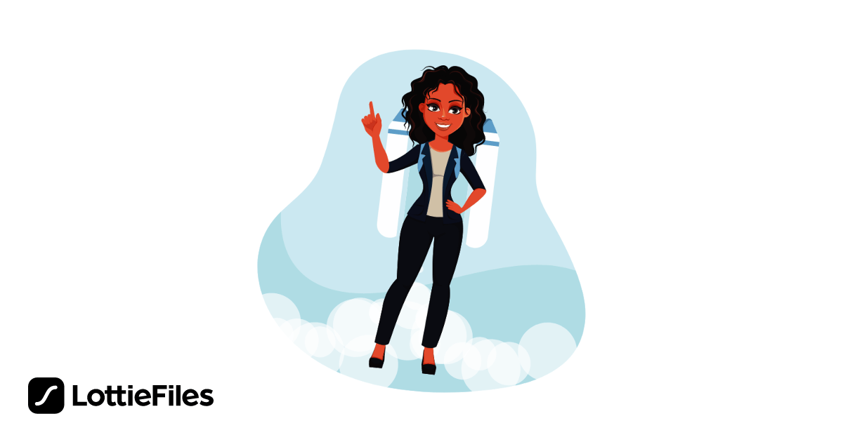 Free Jetpack Girl Animation by Zachary Christensen | LottieFiles