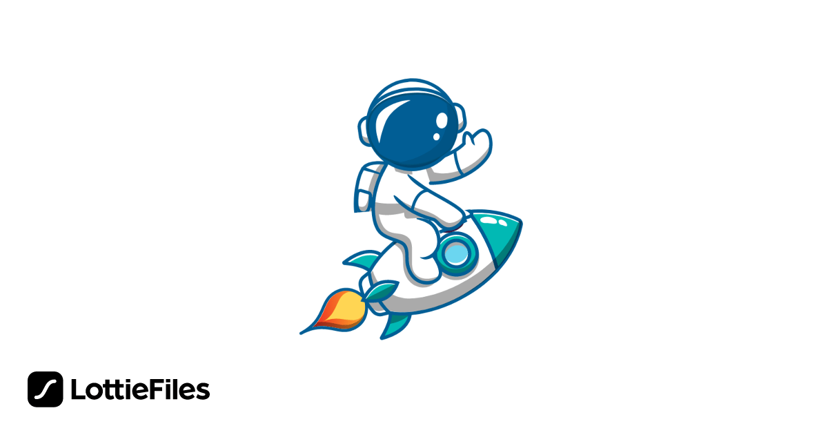 Free Cute Mascot astronaut in Rocket Animation by Abdul Latif | LottieFiles