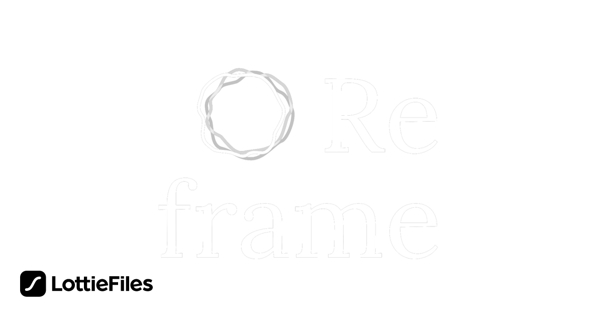 Free Reframe_Logo Animation by Louise Gastardi | LottieFiles