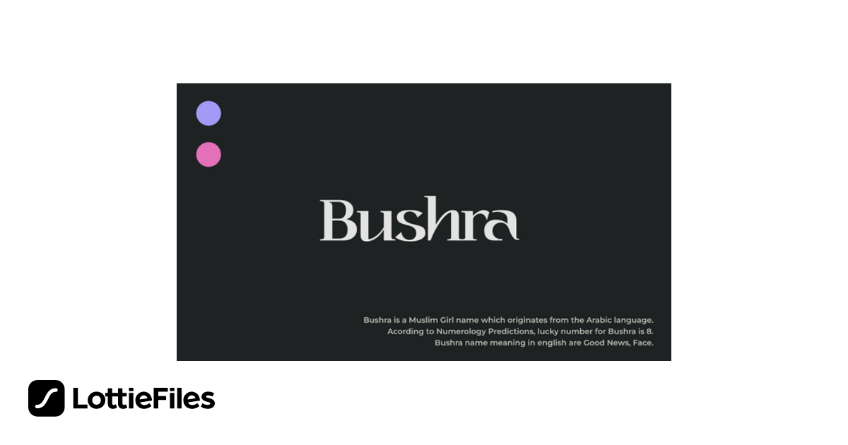 Free Typography Masterpiece - Bushra Animation by Bushra Ahinger ...