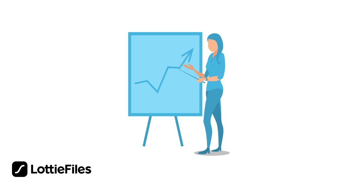 Free Lady with arrow chart and pointer Animation by Liam ODonnell ...