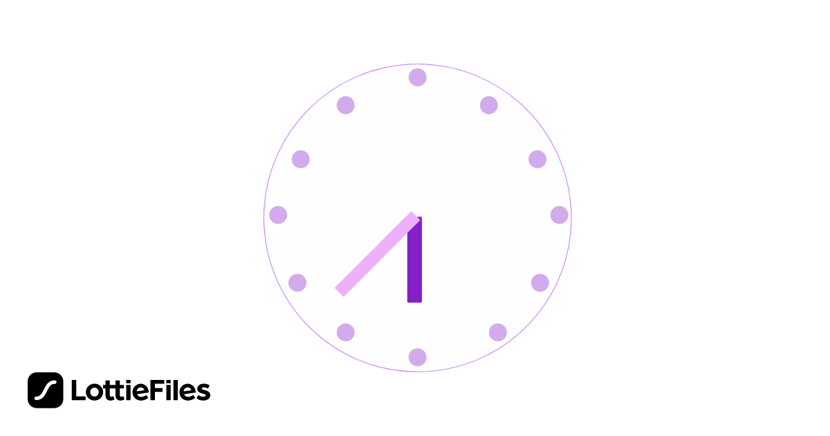 Free Rotating Clock Animation by Holly Castellow | LottieFiles