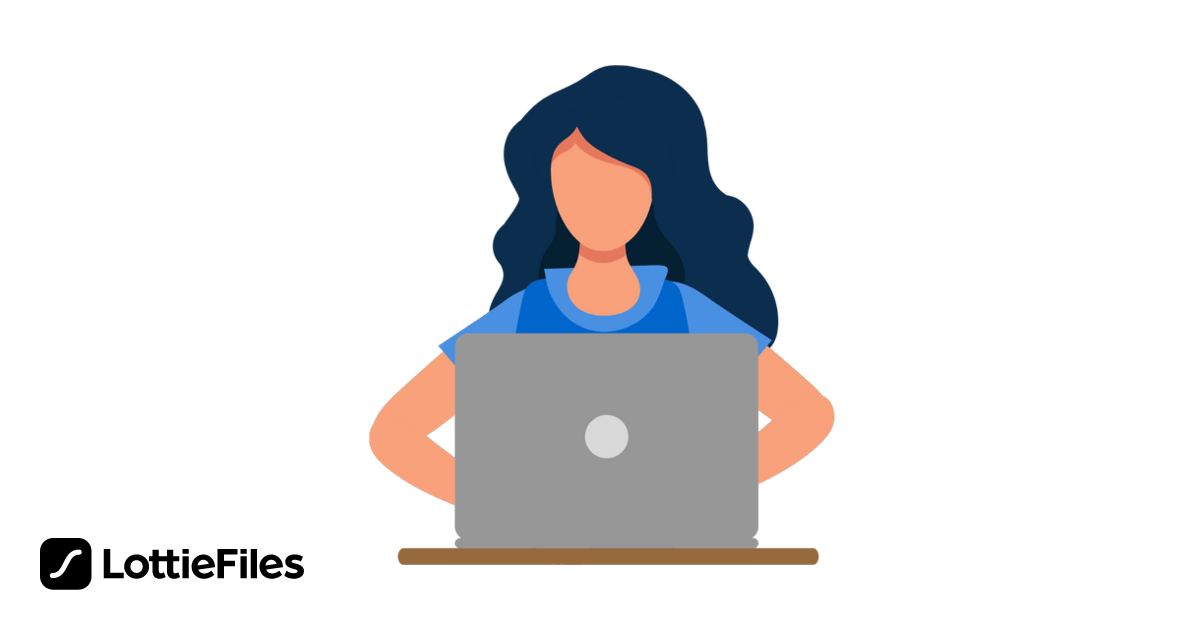 Free Lady on computer Animation by Sarobar Kasaju | LottieFiles