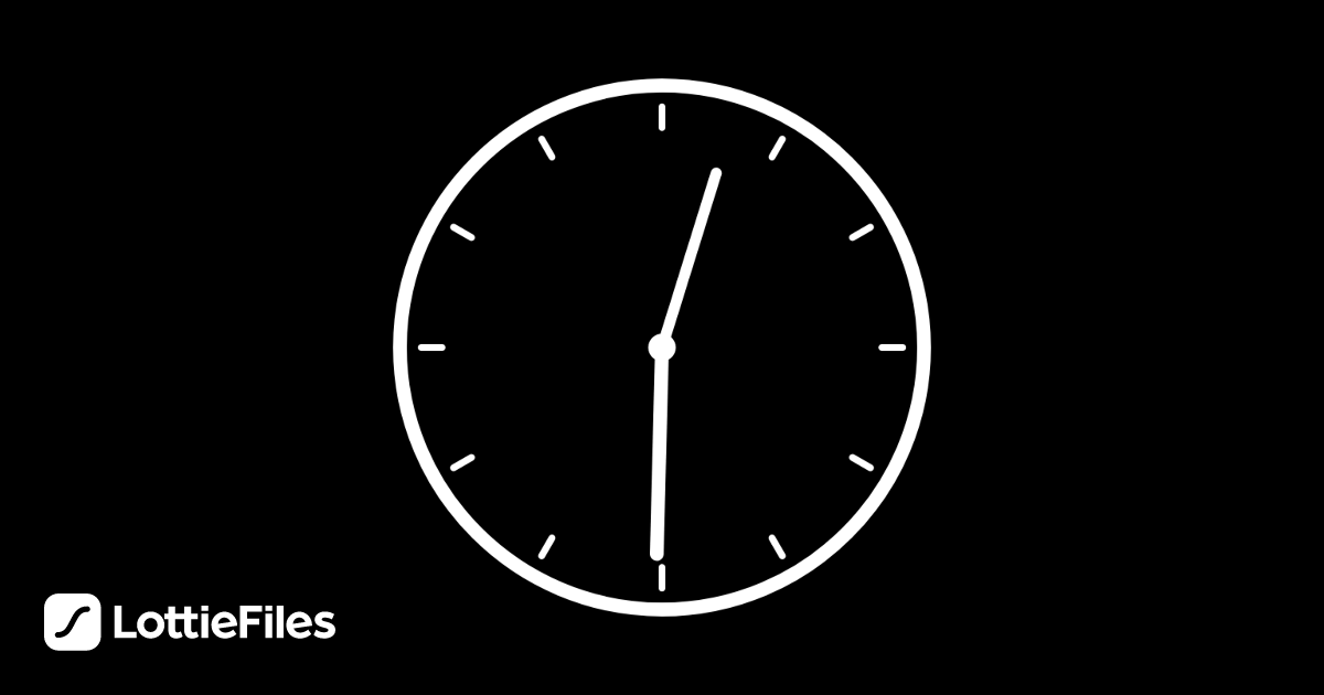 Free Clock Animation Animation by Will Kinder | LottieFiles