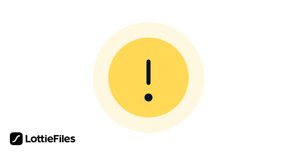 Free Yellow attention Animation by Creative Codegen | LottieFiles