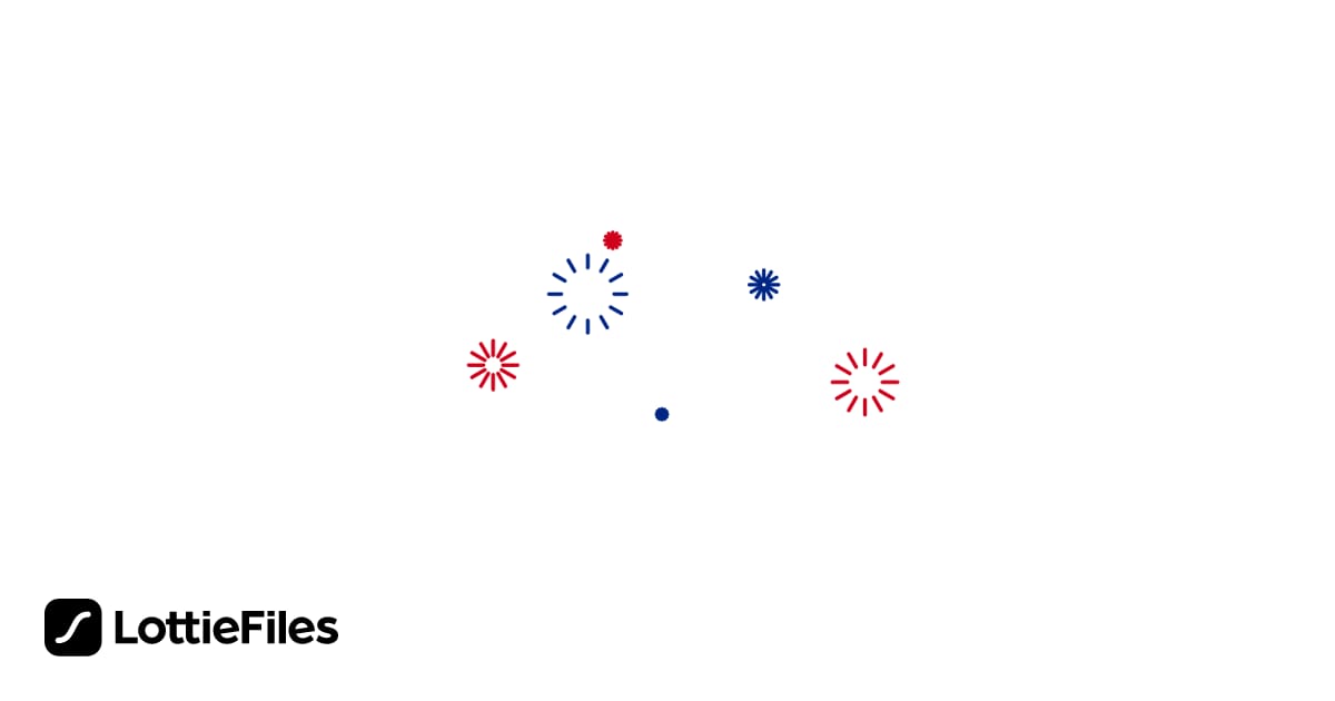 Free Red White & Blue Fireworks Animation by Mr. Steve | LottieFiles