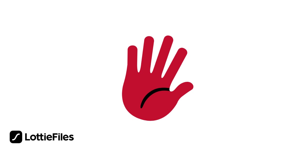 Free Hand red Animation by Théophile Menard | LottieFiles