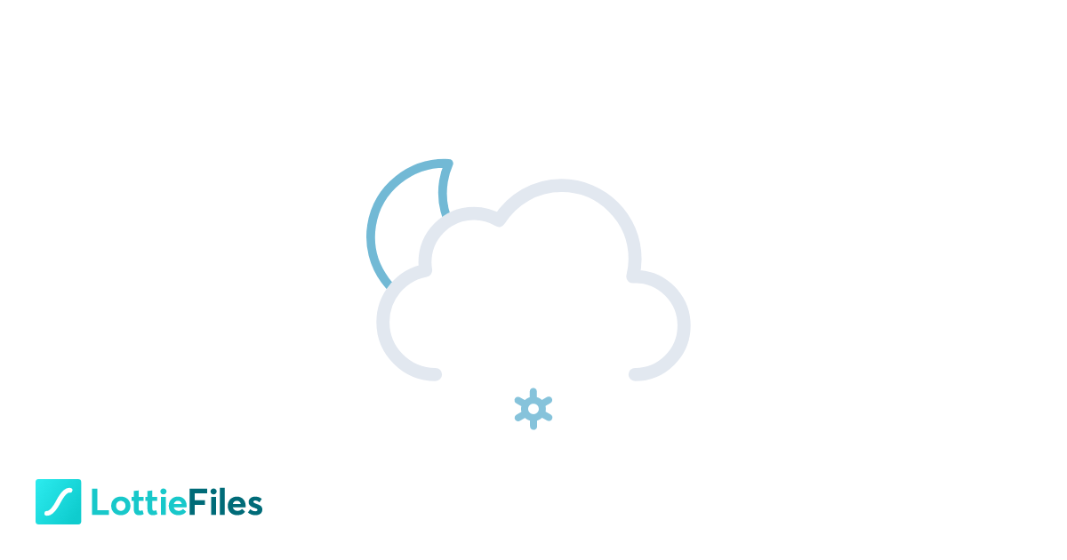 thunderstorms night-snow by animation free - LottieFiles