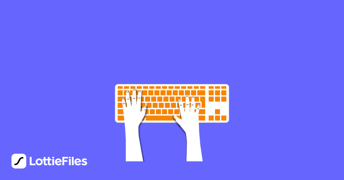 Free Hands Typing 01 Animation by Happy Monster | LottieFiles