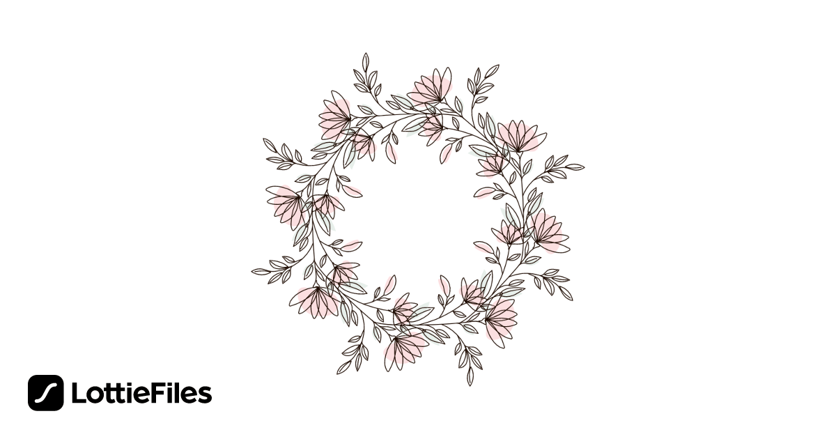 Free Botanical Wreath Animation by Pradeep | LottieFiles