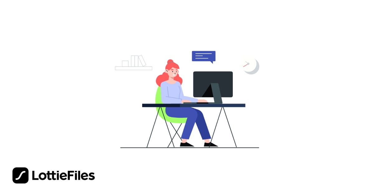 Free The woman works in the office / Manager Animation by Mikhail ...