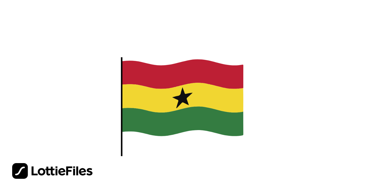 Free Ghana flag Lottie JSON animation Animation by Tinymotion | LottieFiles