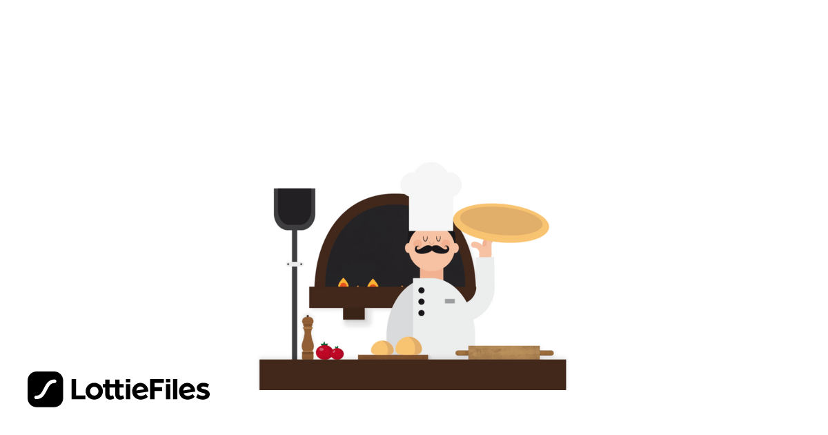 Free chef-making-pizza Animation by Angelo Uccelli Reyes | LottieFiles