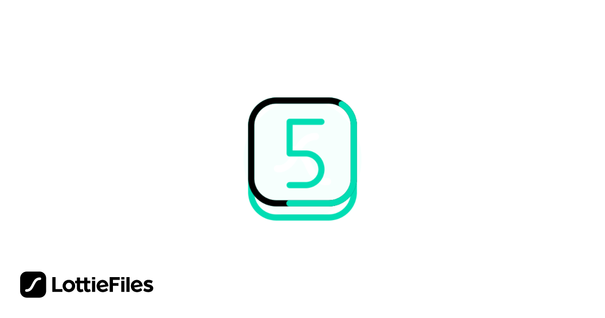Free 5 number icon Lottie JSON animation Animation by Tinymotion ...