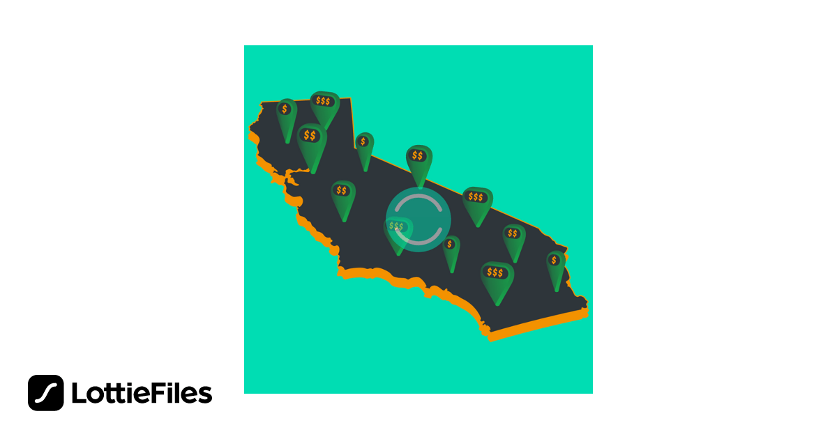 Free California map Lottie JSON animation Animation by Tinymotion ...