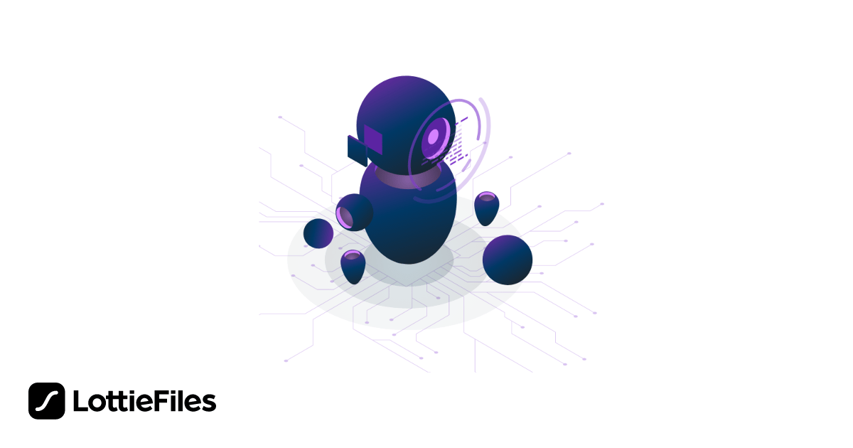 Free purple-bot Animation by Andre Oliveira Cunha | LottieFiles