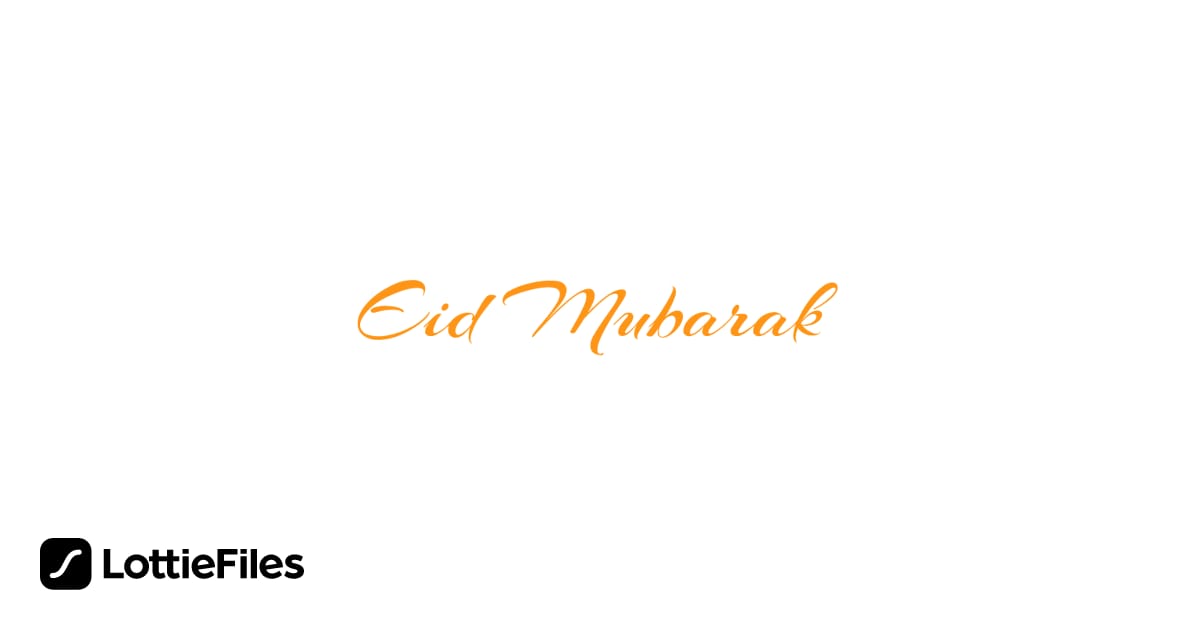 Free Eid Mubarak Text Animation by Rizwan Asghar | LottieFiles