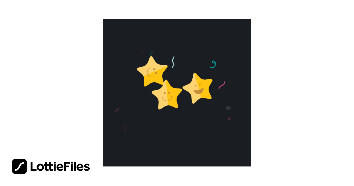 Happy face stars by Ayyarappan K - LottieFiles