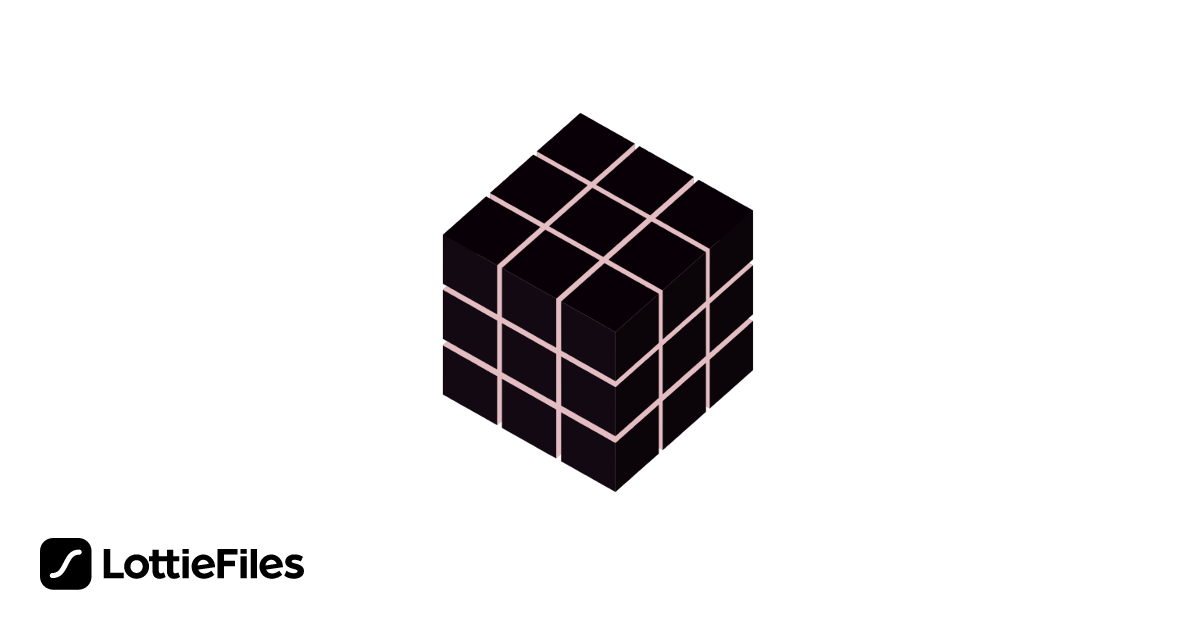 Free 3D Rubik's Cube Rotation Glow Animation by JB | LottieFiles