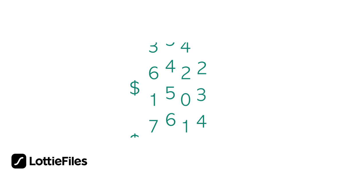 Free Money counter Animation by Jenna Chen | LottieFiles